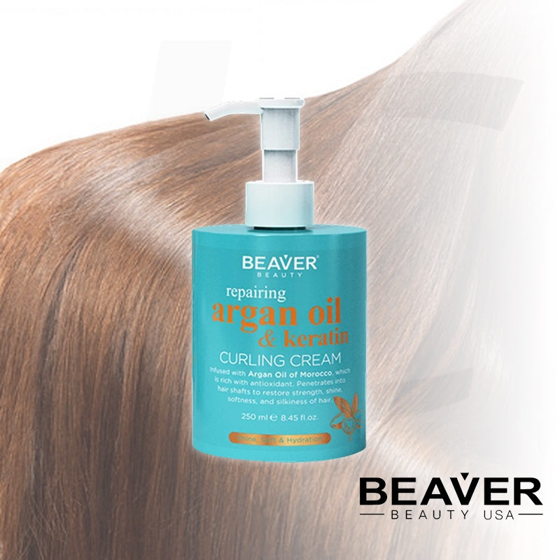 BEAVER Argan Oil & Keratin Curling Cream 250ml J14BAC* – JC Hair Beauty ...