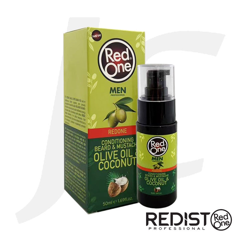 RedOne Conditioning Beard & Moustache Olive Oil & Coconut 50ml J13 R68 ...