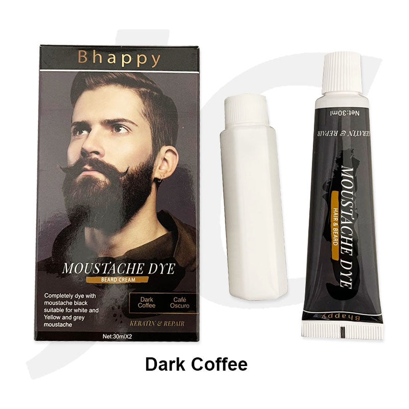 Bhappy Moustache Dye Beard Cream Dark Coffee 30mlx2 J14MDB – JC Hair ...