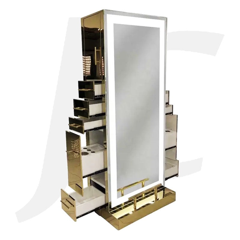 Double Side Mirror Station With Drawers and Led Light J34SDL – JC Hair ...