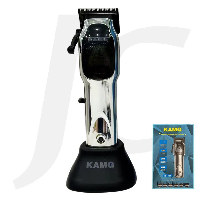 KAMG Cordless Clipper 10000RPM Silver Style 8113 J31KCS – JC Hair ...