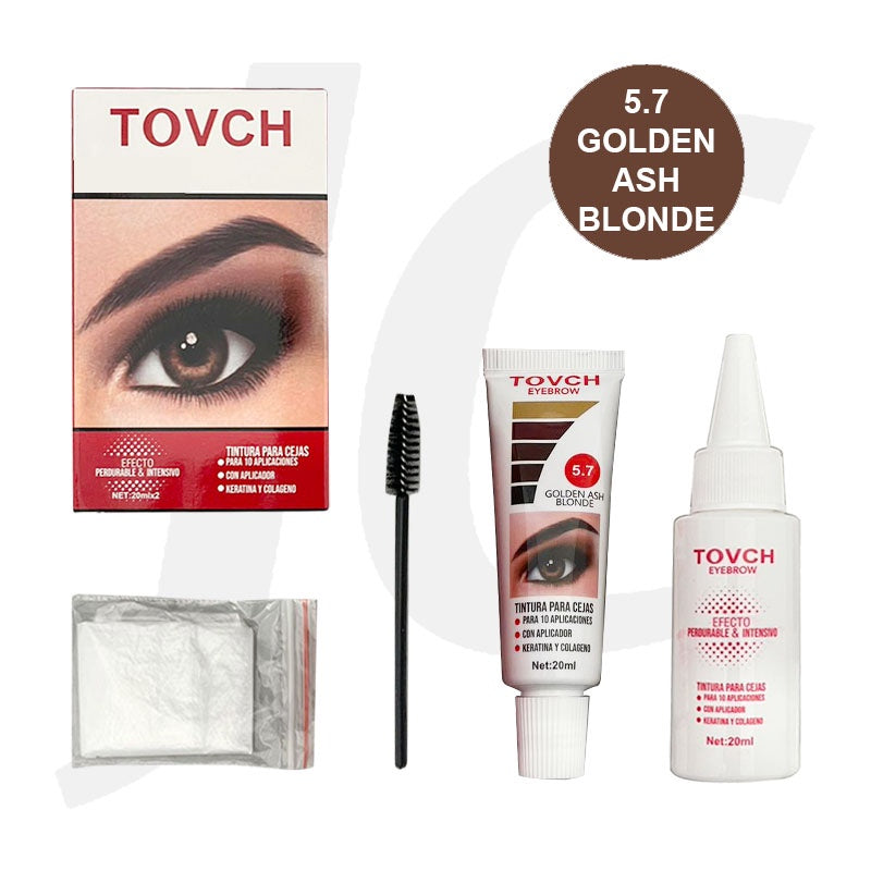 TOVCH Eyebrow Tint 5.7 Golden Ash Blonde 20mlx2 J11ETG – JC Hair Beauty ...